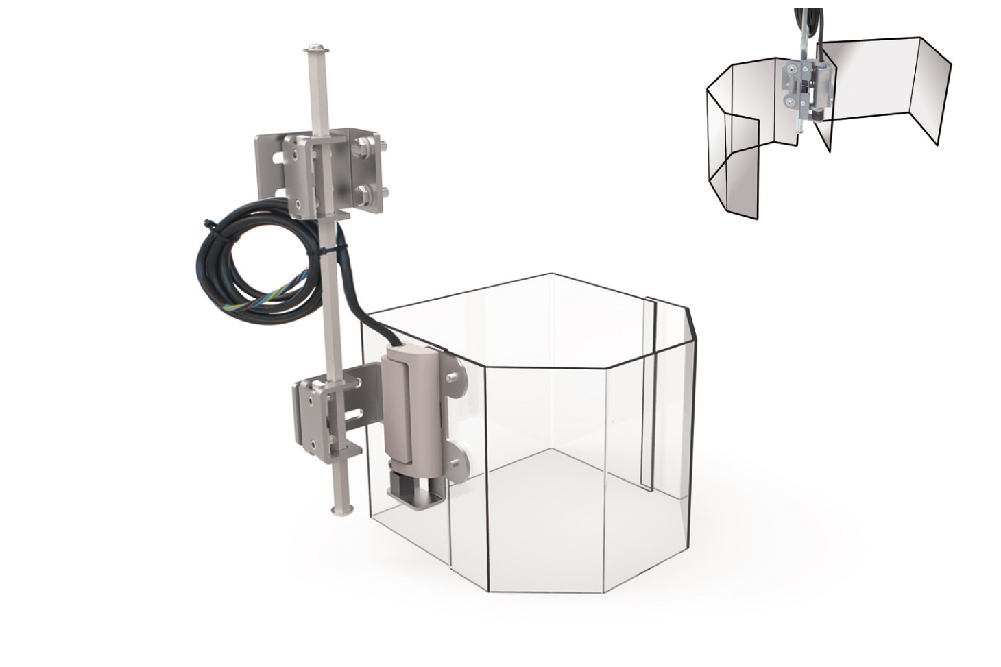 Safety guard for drills with rear shield for industrial accident ...